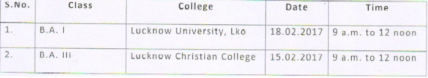 Lucknow University Date Sheet 2017-2018 - LU Exam Scheme Schedule Admit ...